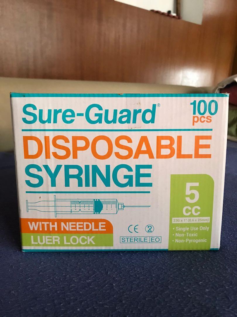 SEALED Sure-Guard 5cc Syringe, Health & Nutrition, Medical Supplies ...