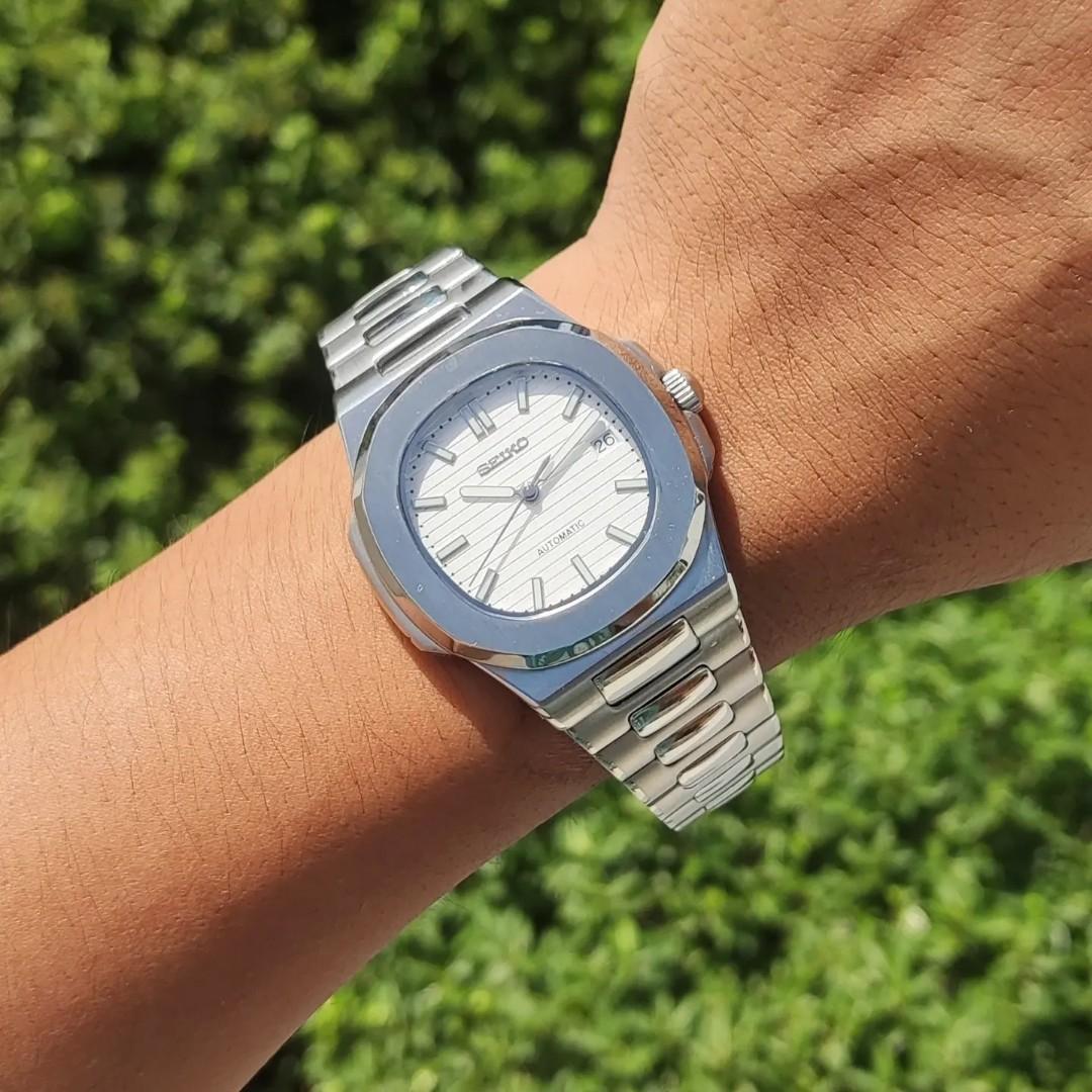 Seiko Nautilus White Mod, Men's Fashion, Watches & Accessories, Watches ...