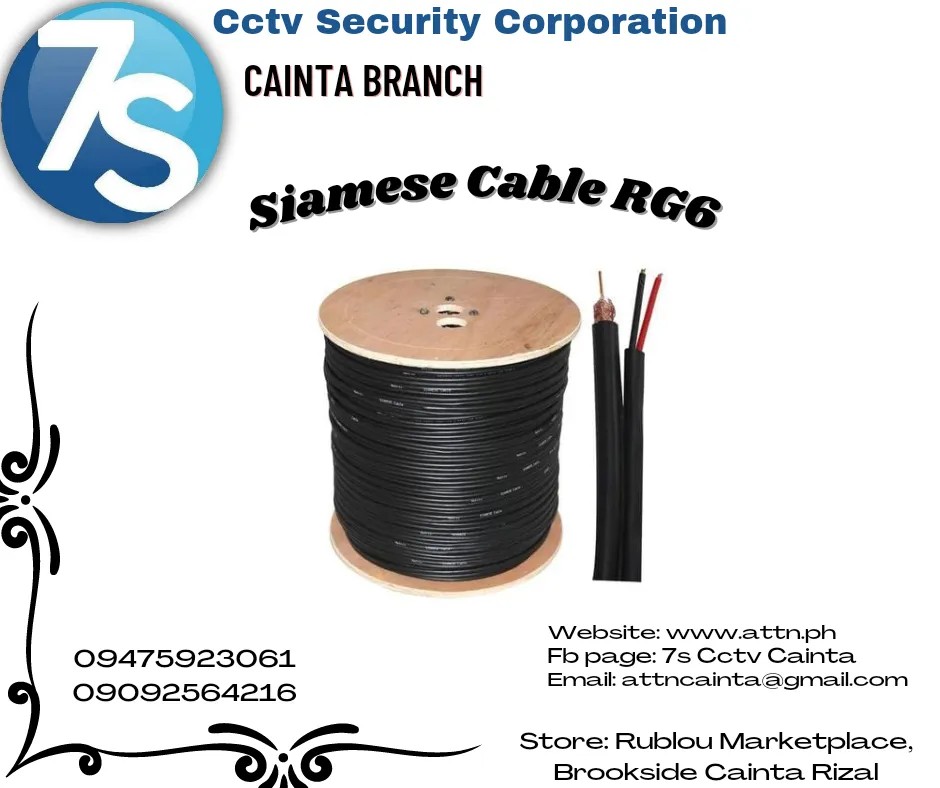 SIAMESE CABLE RG6, Furniture & Home Living, Security & Locks, Security ...