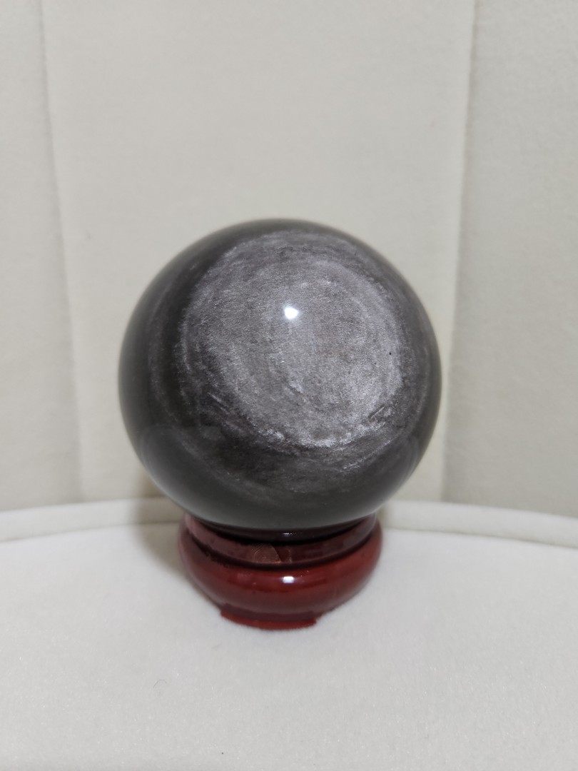 Silver obsidian with base, Hobbies & Toys, Memorabilia & Collectibles ...