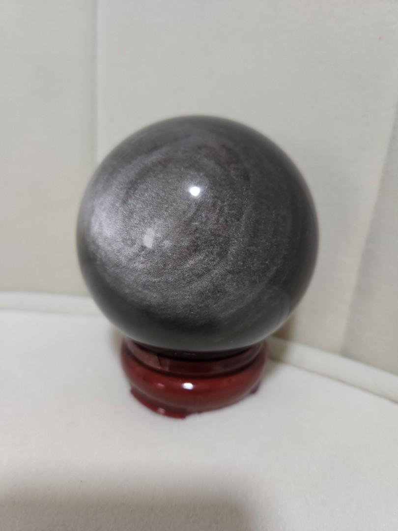 Silver obsidian with base, Hobbies & Toys, Memorabilia & Collectibles ...