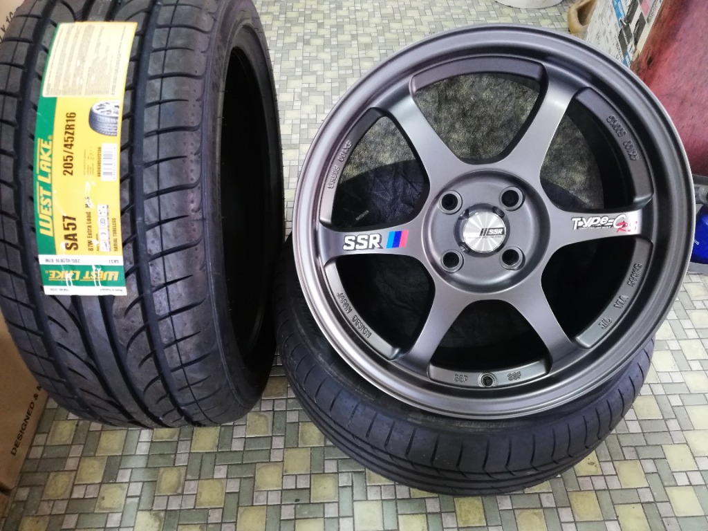 sport rim baru thailand SSR TYPE-C 16 inch siap tayar baru, Auto ...
