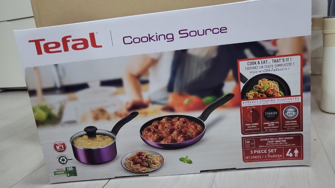 TEFAL COOKING SOURCE 3 PC SET, TV & Home Appliances, Kitchen Appliances ...