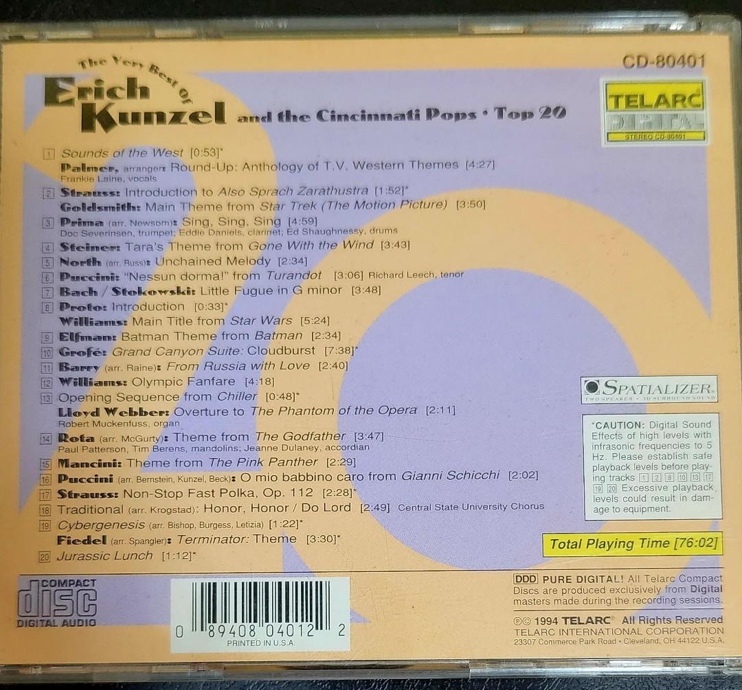 The very best of Erich kunzel Top 20, Hobbies & Toys, Music & Media ...