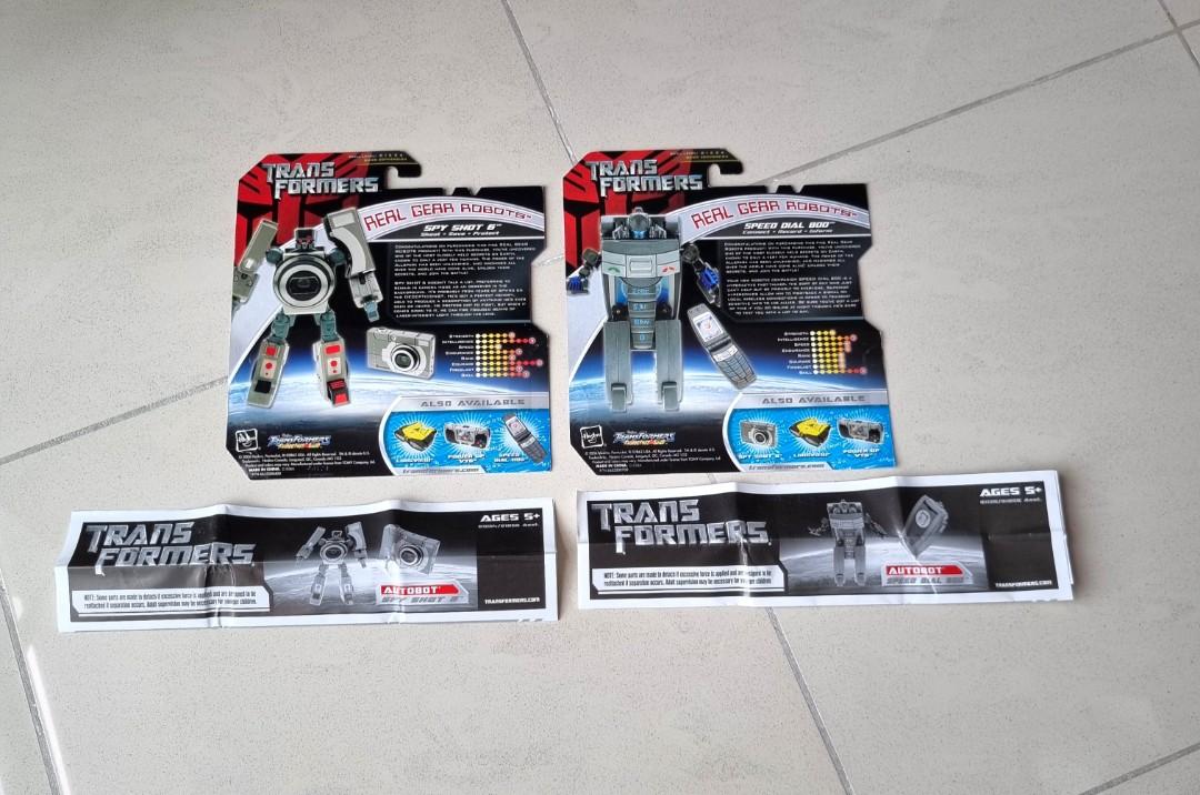 Transformers Real Gear Robots - Cards and Instruction sheets. Hasbro ...