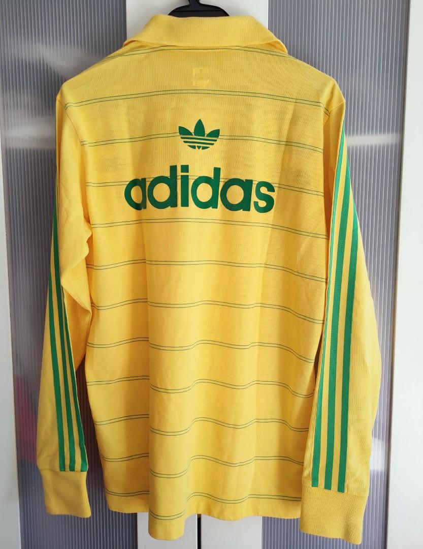 Vintage Adidas Hijau Kuning Jersey, Men's Fashion, Activewear on Carousell