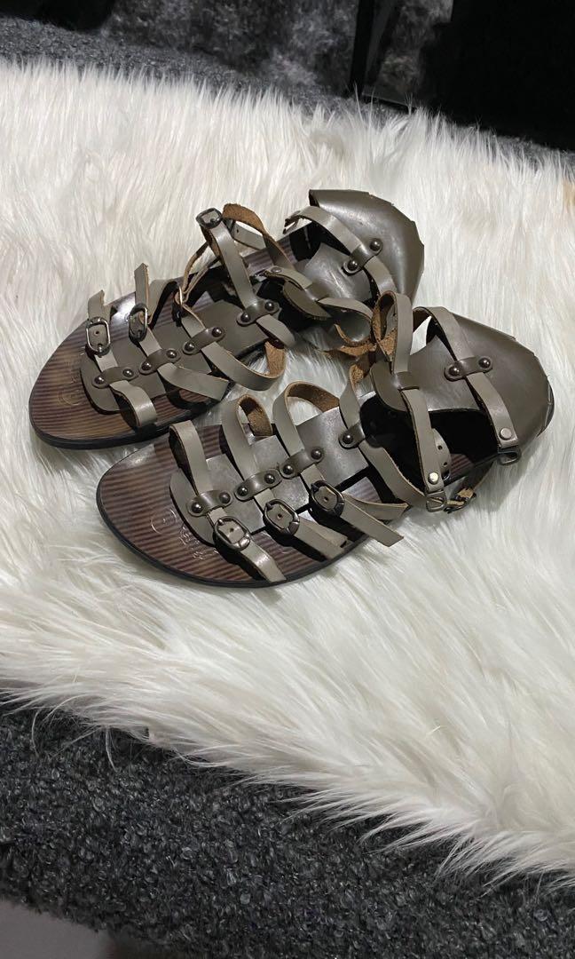 Vintage Gladiator Sage / Olive Green, Fesyen Wanita, Sepatu di Carousell