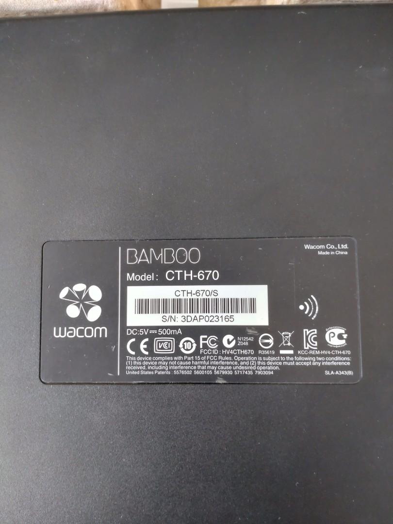 Wacom bamboo CTH-670, Computers & Tech, Parts & Accessories, Other ...