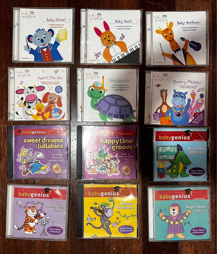 12 pcs of Original Baby Eninstein and Baby Genius CDs, Babies & Kids ...