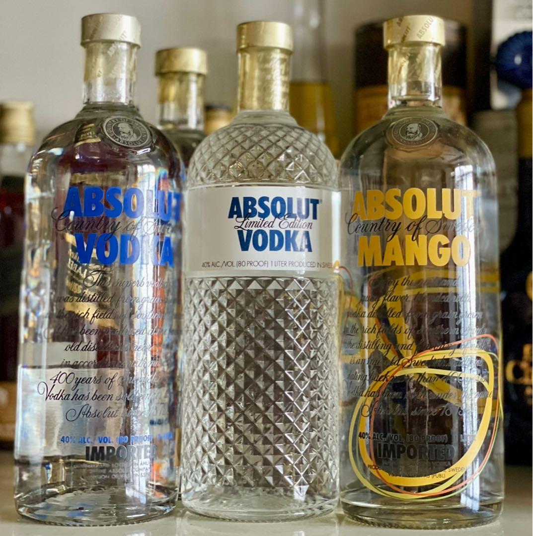 1L Absolut Vodka Plain Mango 1000ml, Food & Drinks, Beverages on Carousell