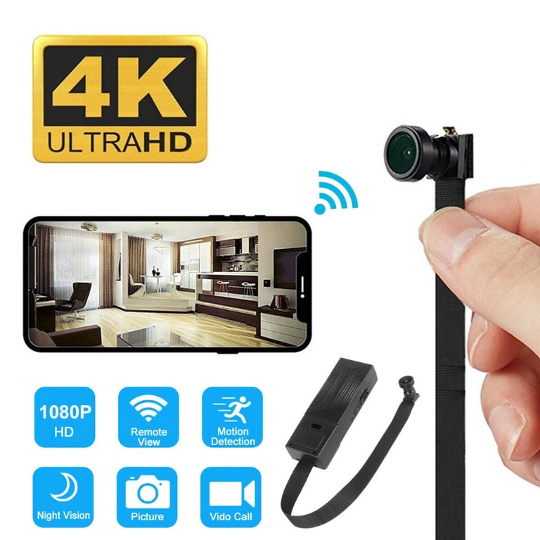 4K HD Wireless Spy Mini Camera WIFI IP DIY Hidden Screw Pinhole Nanny ...