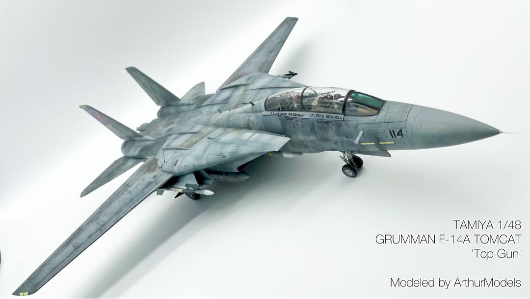 F-14 Tomcat 雄貓 Top Gun 1/48 戰機模型作品 Tamiya Hasegawa, 興趣及遊戲, 玩具 & 遊戲類 ...