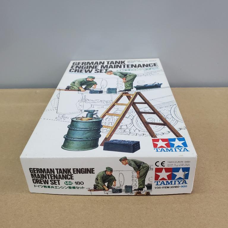 全新絕版 Tamiya田宮雙星 35180/180 (1994年)-1/35-德國坦克發動機維修組 / German Tank Engine ...