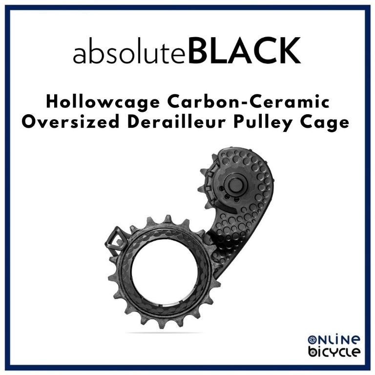 Absolute Black Hollowcage Carbon-Ceramic Oversized Derailleur Pulley ...