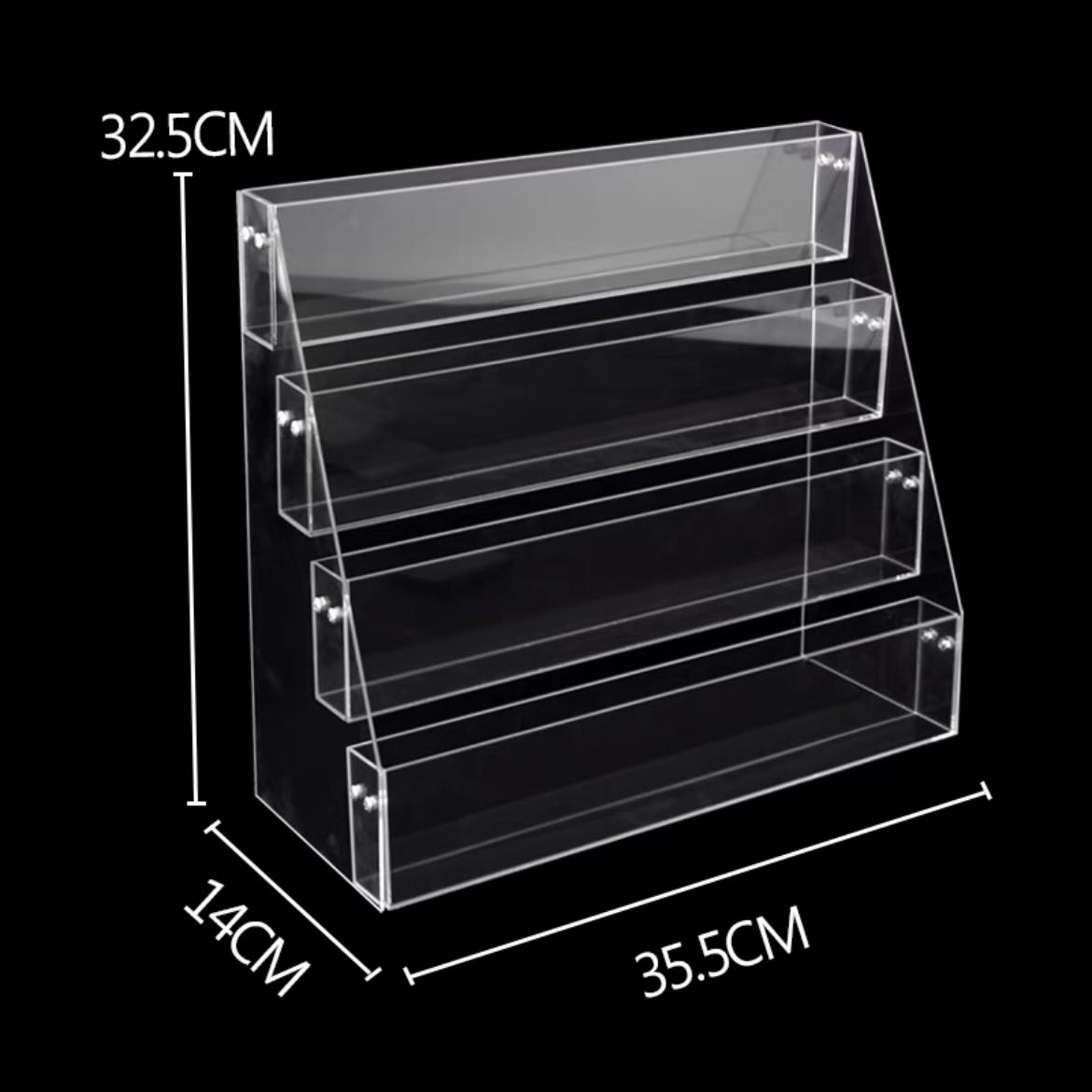 Acrylic 4-Tier Display Rack, Furniture & Home Living, Home Improvement ...