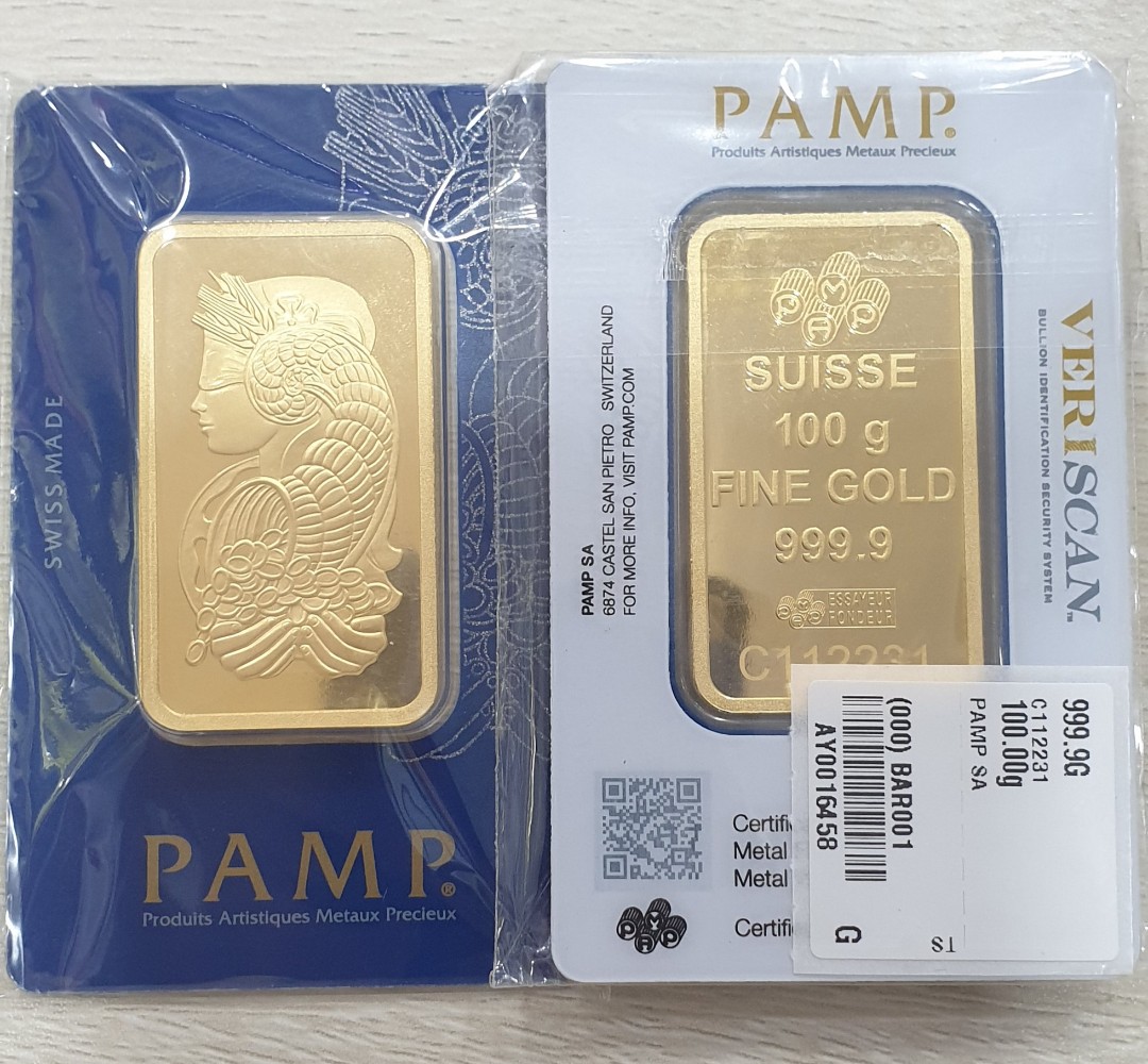 Authentic PAMP 100g gold bar, Hobbies & Toys, Memorabilia ...