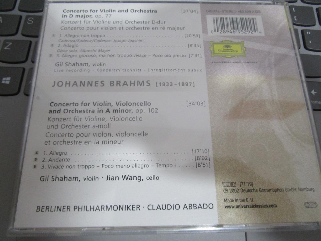 Brahms, Gil Shaham, Jian Wang 王健 , Berliner Philharmoniker, Claudio Abbado – Violin Concerto ...