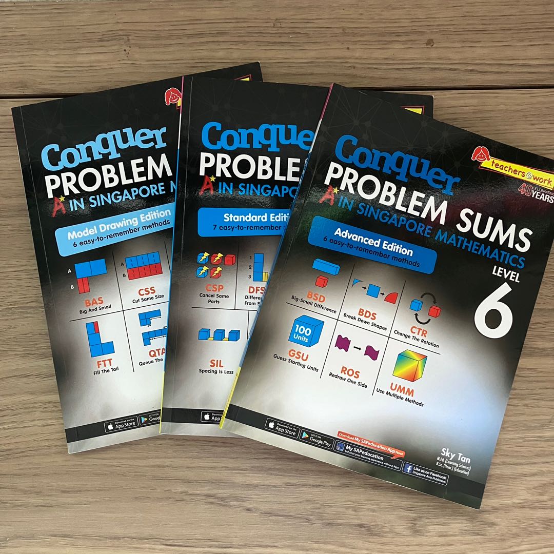 PSLE Conquer Math problem sums (set of 3), Hobbies & Toys, Books ...