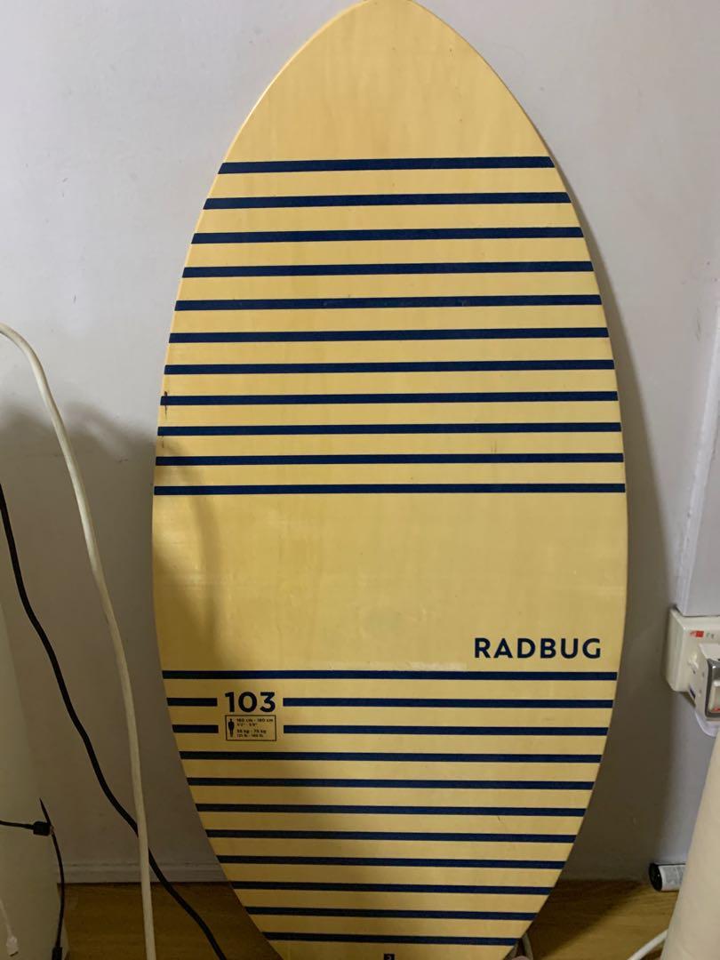 Decathlon Radbug Adult Wooden Skimboard, Sports Equipment, Sports ...
