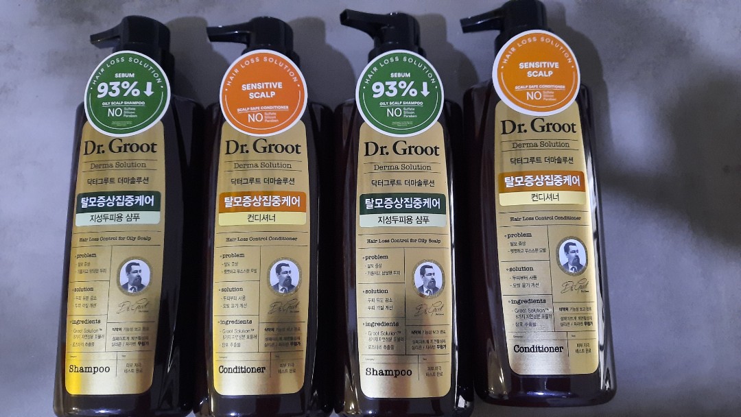 Dr Groot anti hair loss shampoo and conditioner x 2 sets, Beauty ...