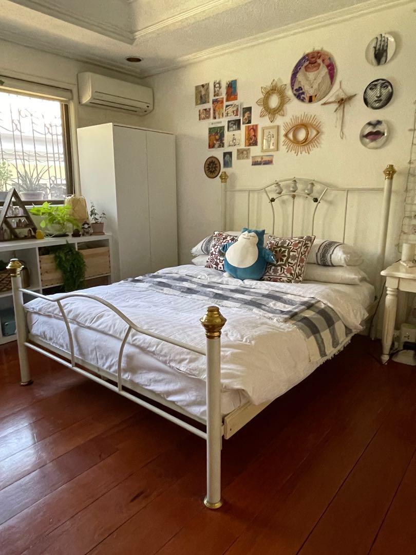 Elegant Bed Frame - Cottagecore Farmhouse Shabby Chic Victorian ...