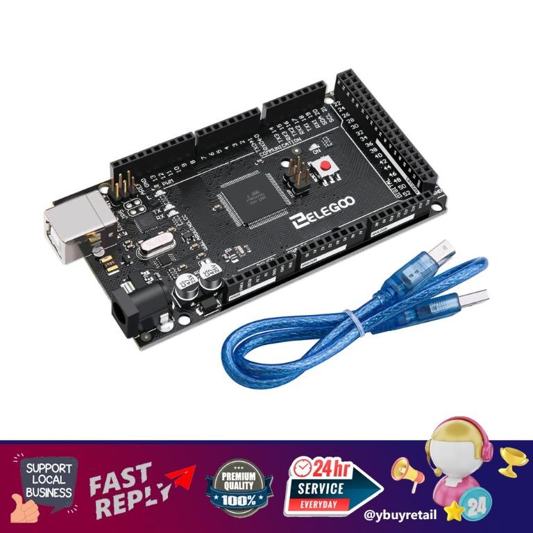 ELEGOO MEGA 2560 R3 Board ATmega2560 ATMEGA16U2 + USB Cable Compatible With Arduino IDE, RoHS ...