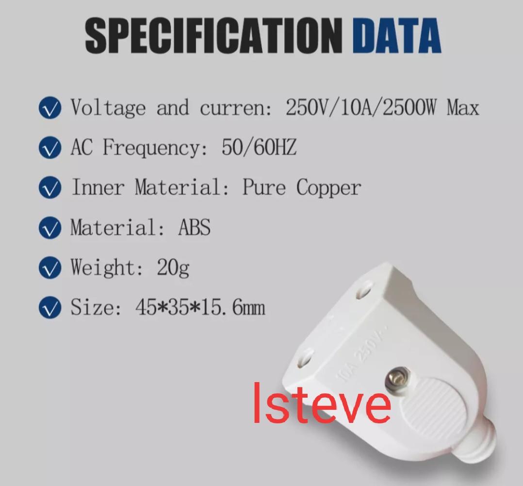 European Korea plug socket female adapter 2 pins AC electrical ...