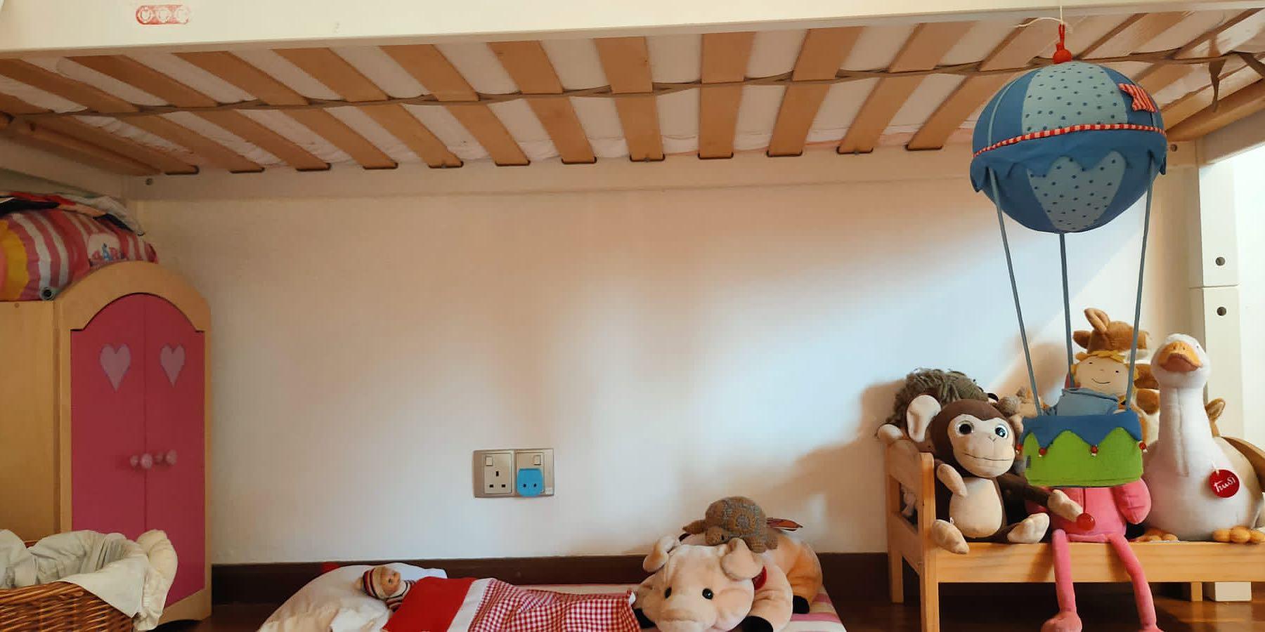 Flexa loft bed with slide, good condition, Furniture & Home Living ...