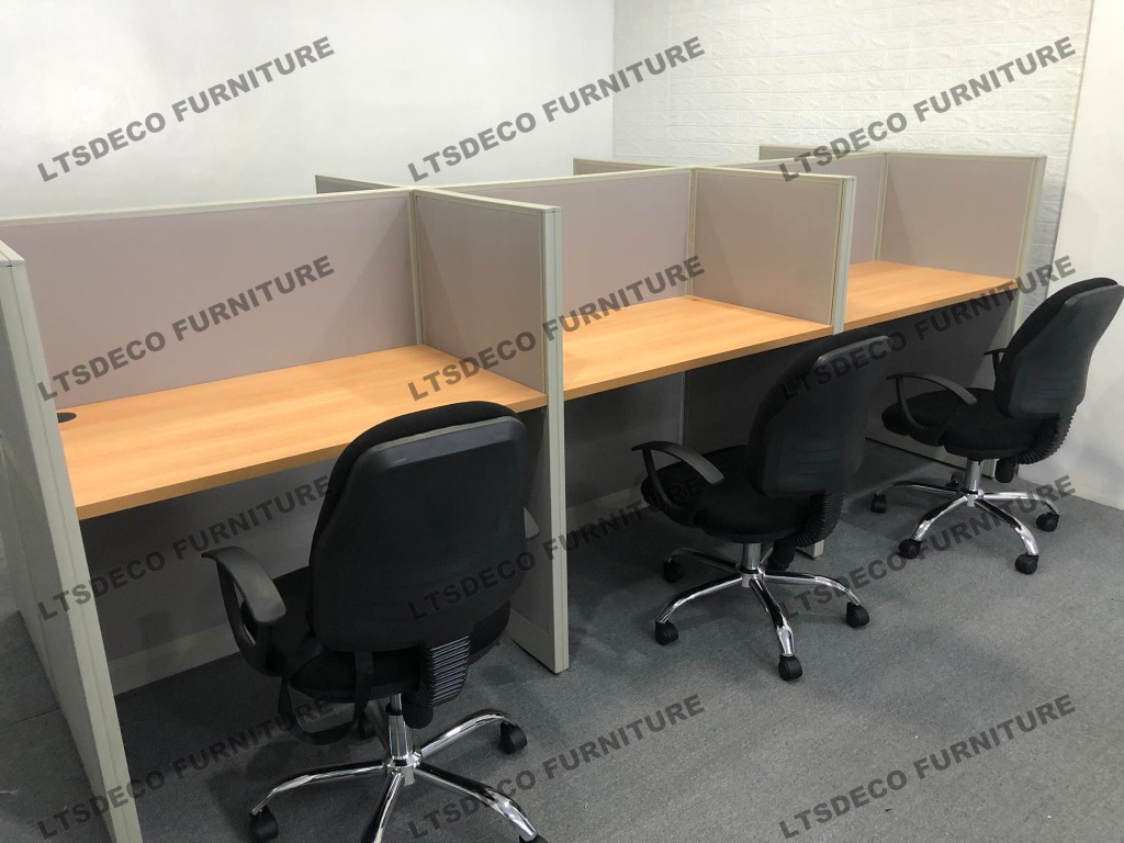 FULL FABRIC WORKSTATION TABLE OFFICE PARTITION // FURNITURE, Furniture ...