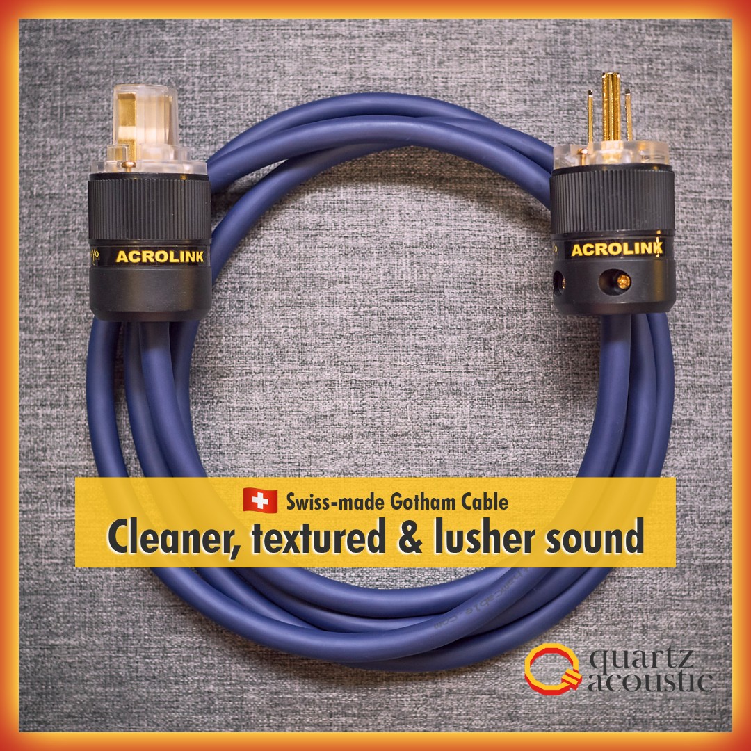 Gotham Cable 85025 Audiophile Power Cord with Upgraded Gold-plated ...