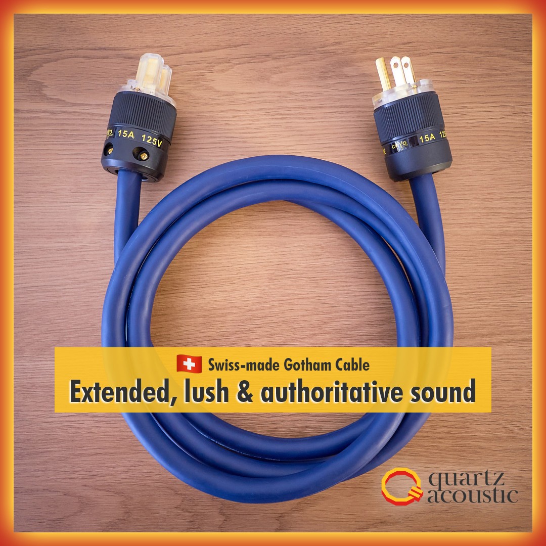 Gotham Cable 85055 Thick 5.5mm² Audiophile Power Cord with Gold-plated ...