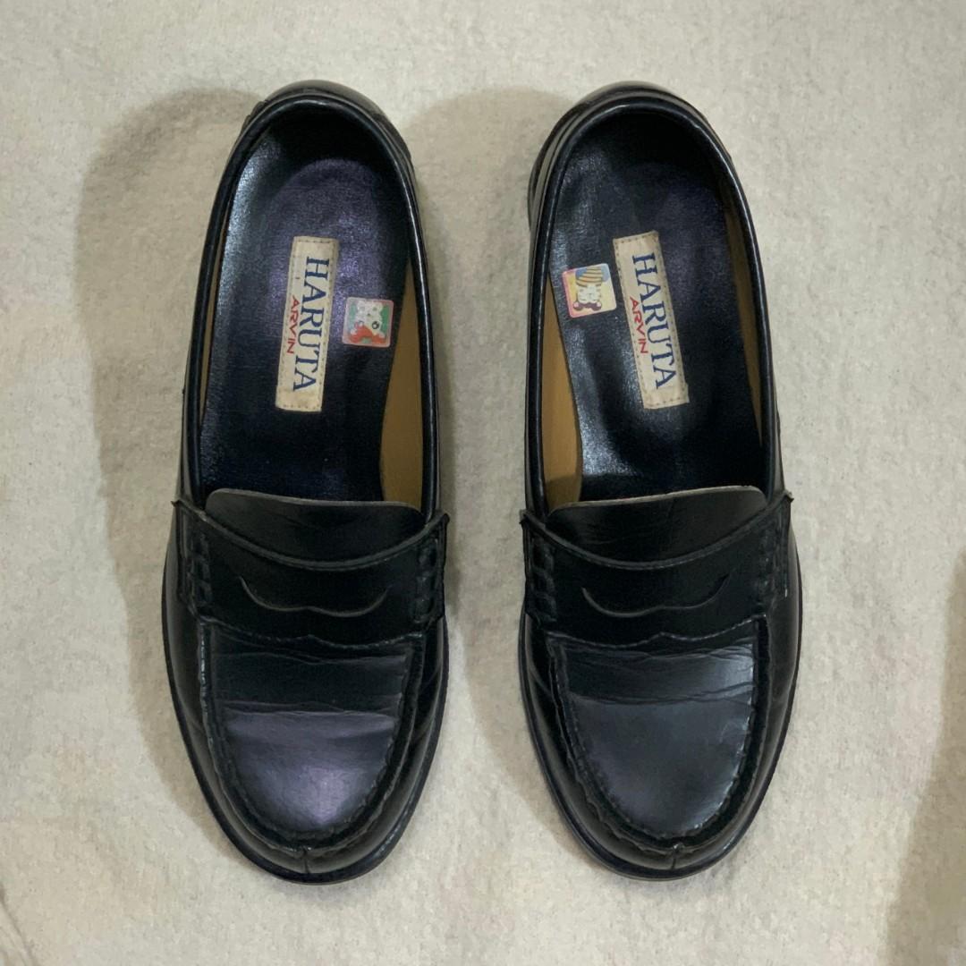 Haruta Arvin Japanese loafers black school girl office harajuku lolita ...