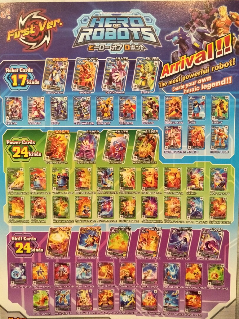 Hero Of Robots HOR Version 1 Full Cards Set, Hobbies & Toys, Toys ...