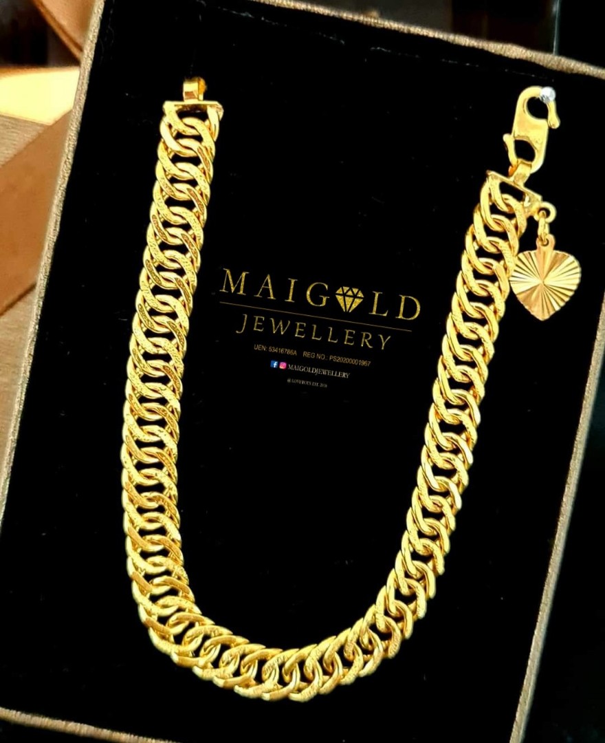 *IN.STOCK* NEW 916 GOLD LIPAN PASIR BRACELETS, Women's Fashion, Jewelry ...
