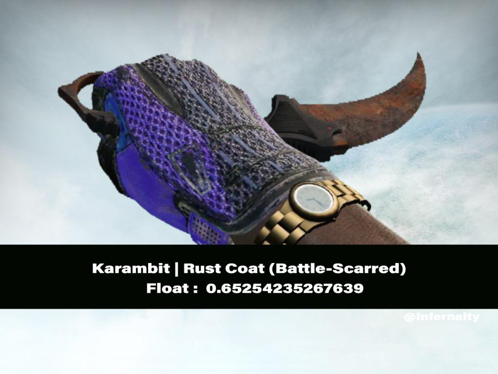 Karambit Rust Coat BS CSGO SKINS KNIVES, Video Gaming, Gaming ...