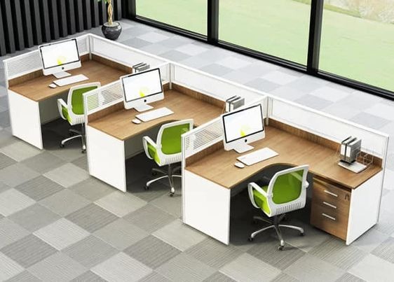 L*SHAPE CUBICLE WORKSTATION TABLE FURNITURE-OFFICE PARTITION, Furniture ...