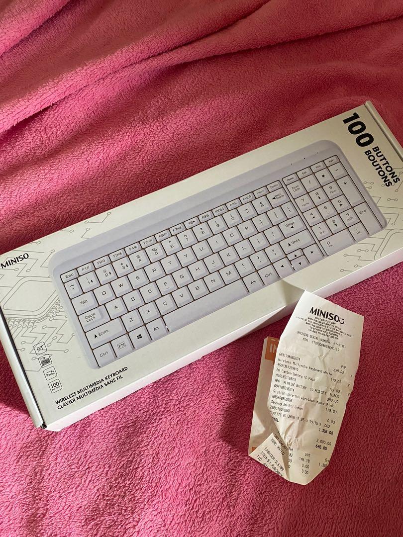 MINISO Wireless Keyboard, Computers & Tech, Parts & Accessories, Computer Keyboard on Carousell