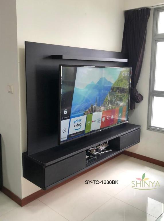 Modern Contemporary Feature Wall-Mounted TV Cabinet (4ft, 5ft, 6ft, 7ft ...
