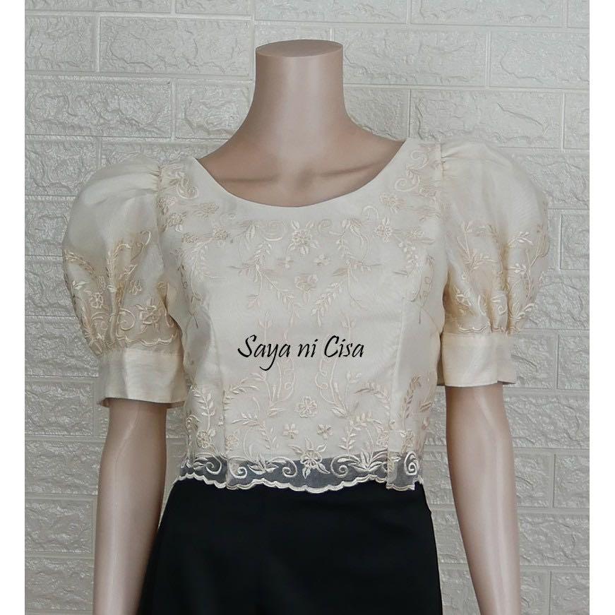 MODERN FILIPINIANA TOP, Women's Fashion, Tops, Blouses on Carousell