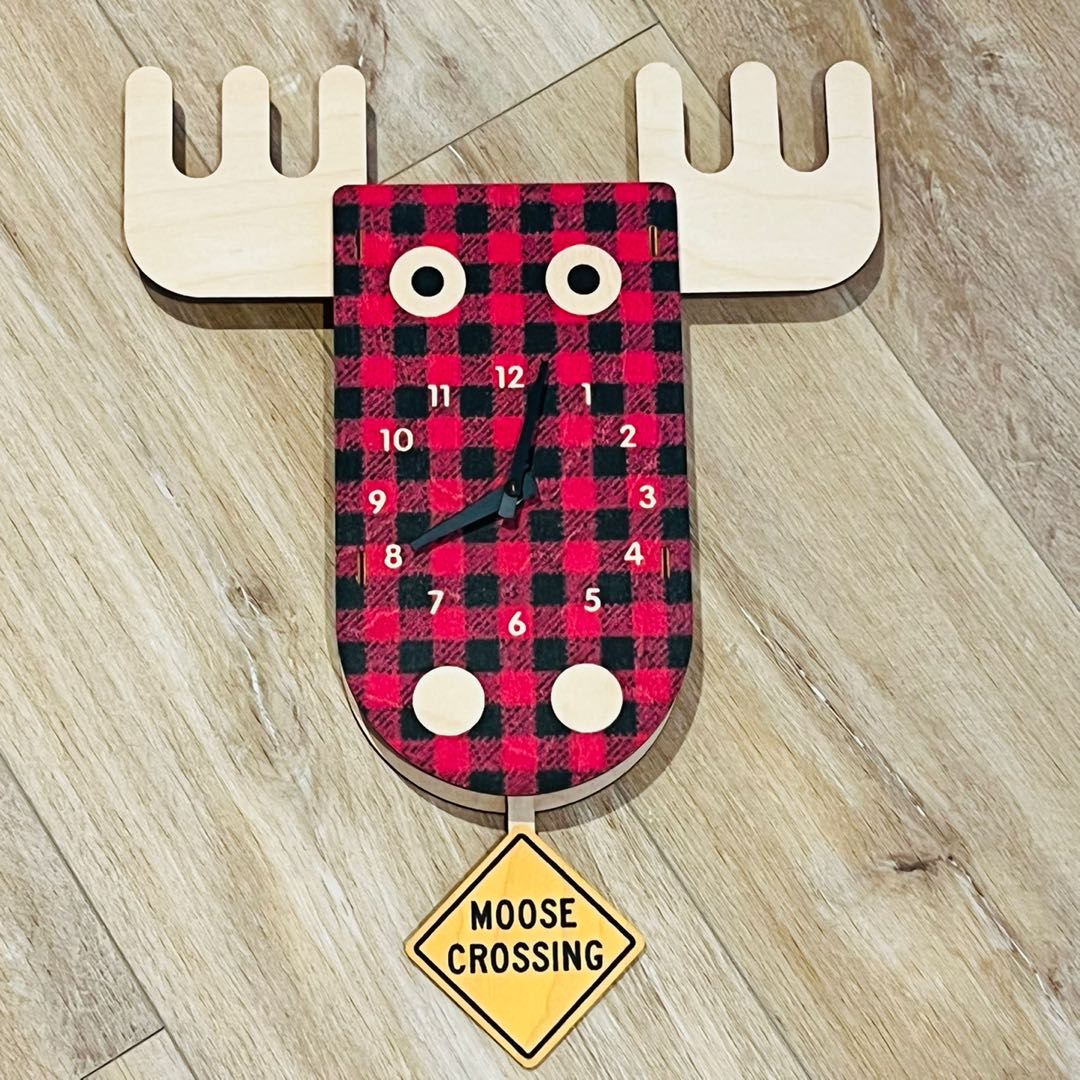 Moose Pendulum Clock, Furniture & Home Living, Home Decor, Clocks on ...
