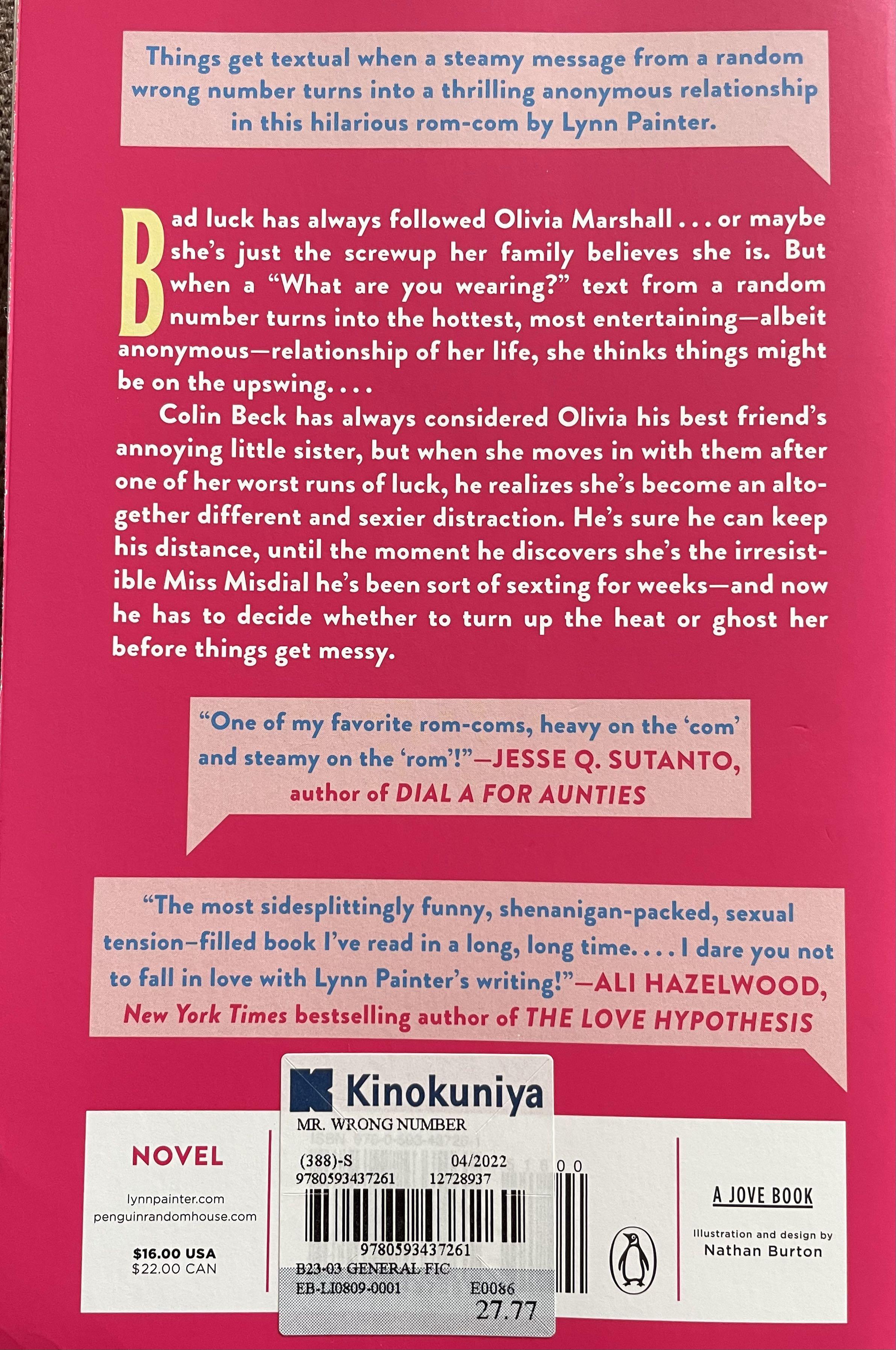 Mr Wrong Number by Lynn Painter, Hobbies & Toys, Books & Magazines ...