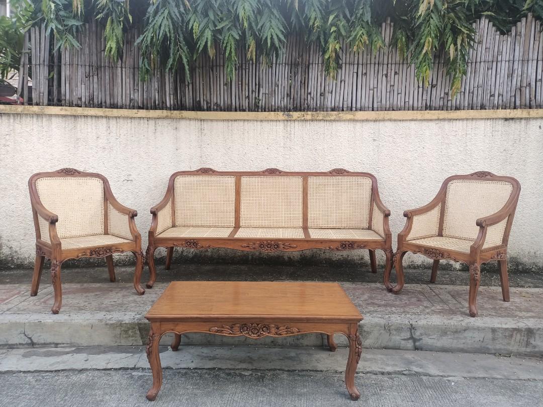 Narra Sala Set with Solihiya, Furniture & Home Living, Furniture, Sofas ...