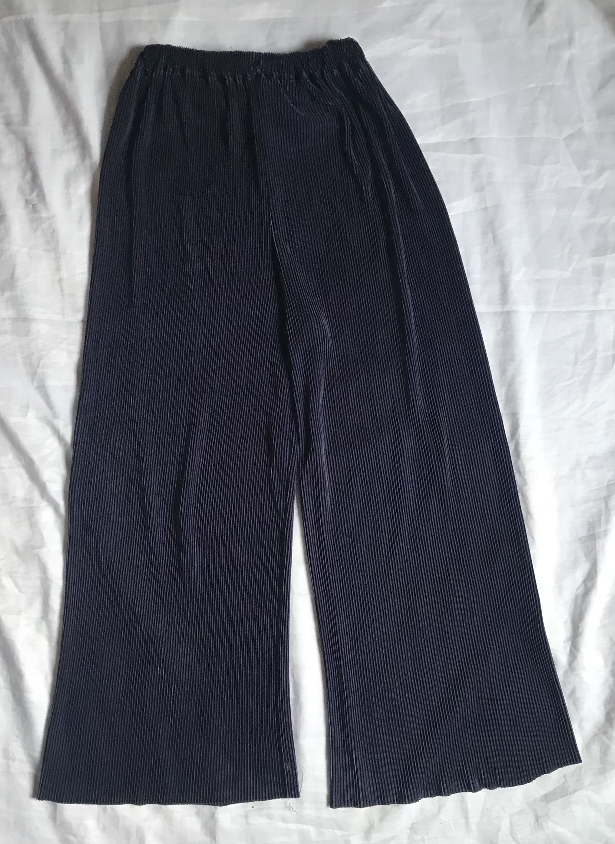 Navy Blue Square Pants Garterized, Women's Fashion, Bottoms, Other ...