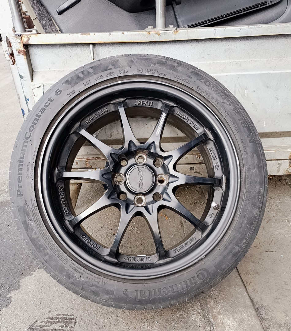 VOLH RACING CE28 set with tyre, Car Accessories, Tyres & Rims on Carousell