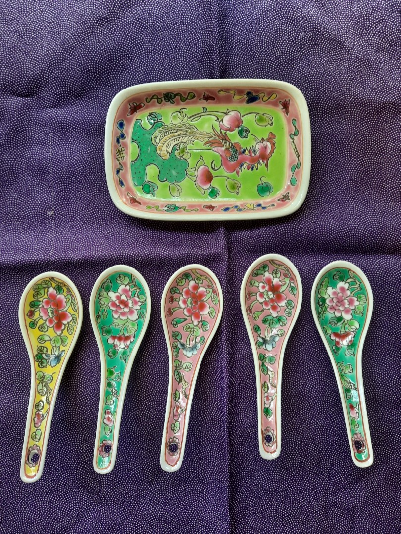 Peranakan Tableware/Spoon/Dish, Furniture & Home Living, Kitchenware ...