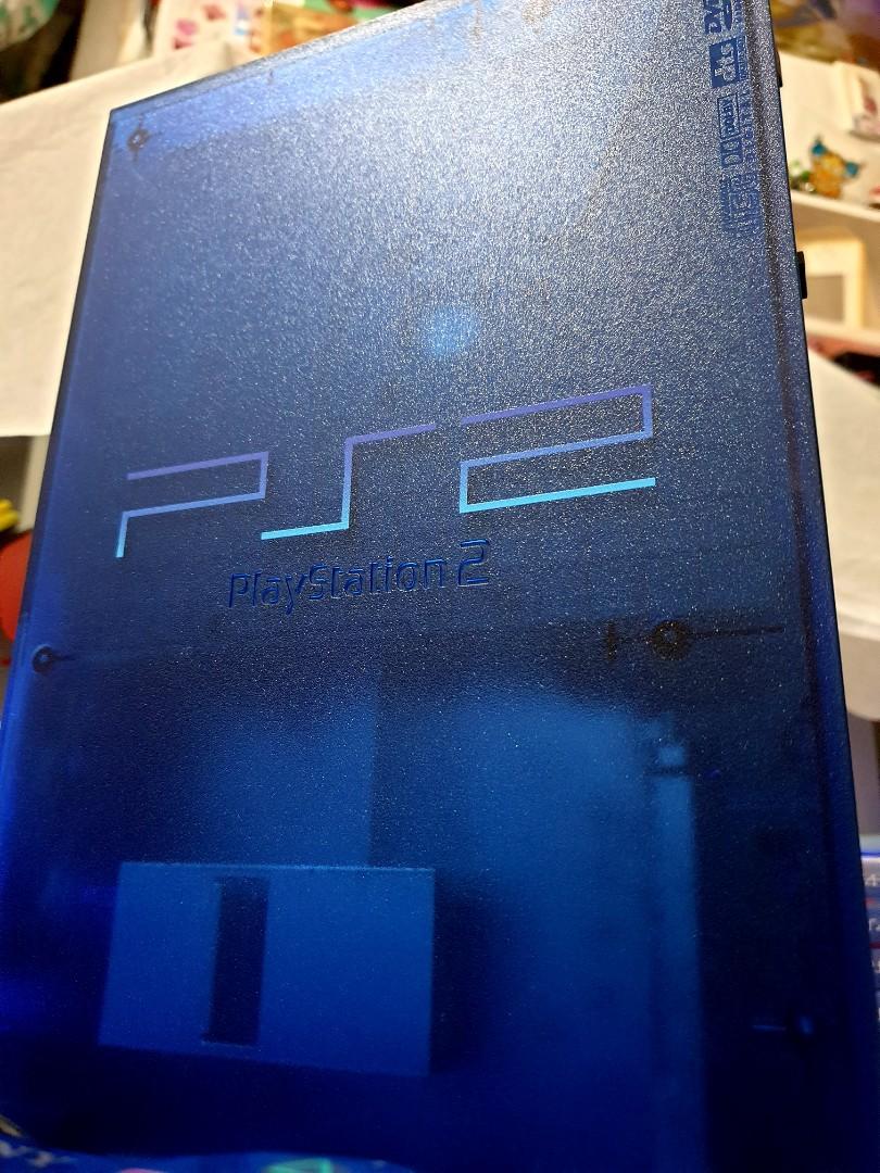 Playstation 2 Ocean Blue Transparent (Rare), Video Gaming, Video Game ...