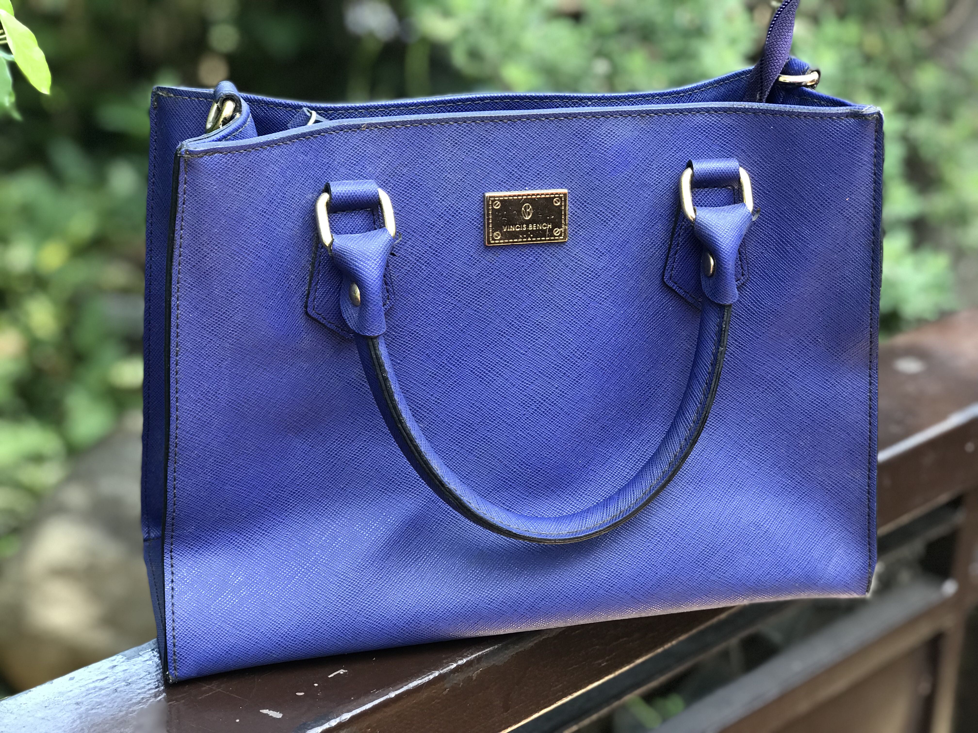 PRE-LOVED: ORIGINAL VINCIS BENCH BAG (Blue), Women's Fashion, Bags ...