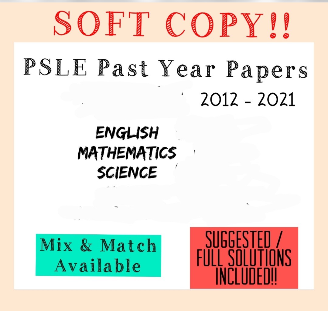 psle past year test papers soft copy, Hobbies & Toys, Books & Magazines ...