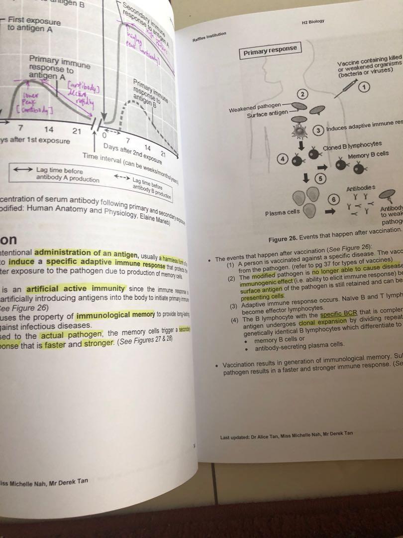 RJC 2019/2020 FULL SET H2 BIOLOGY NOTES, Hobbies & Toys, Books ...