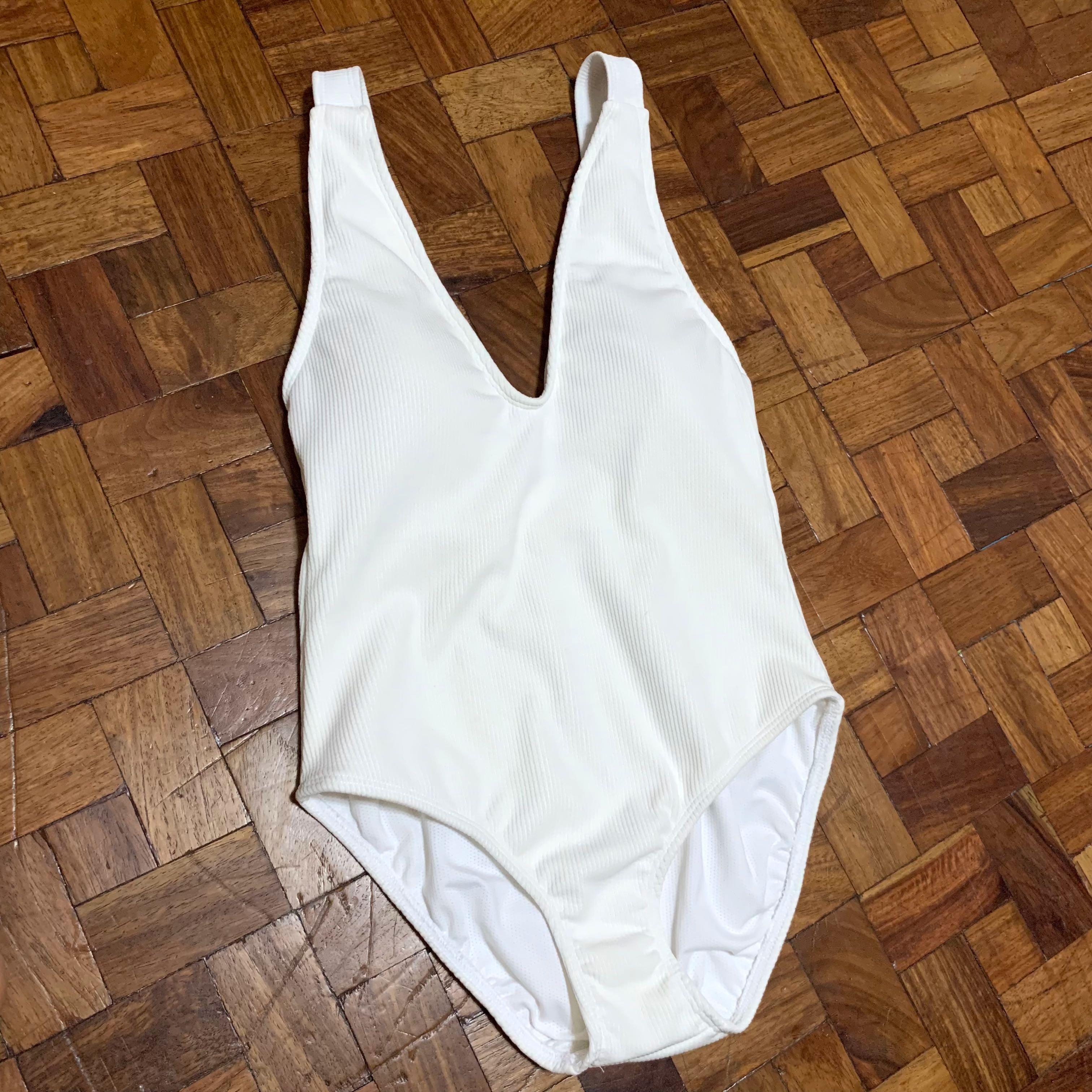 Sew Local PH Ribbed One Piece - White Pearl, Women's Fashion, Swimwear ...